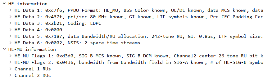 Exploring the 802.11ax Preamble in Wireshark – Gjermund Raaen